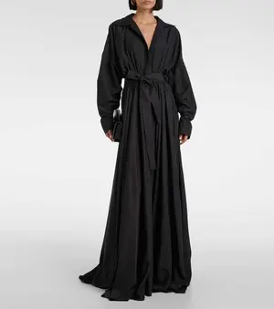 Norma Kamali Belted Oversized Shirt Dress