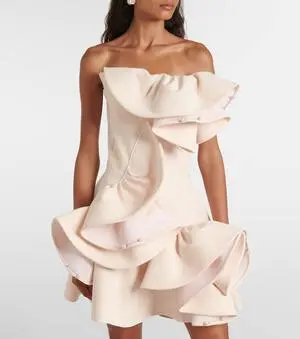 Maticevski Bridal Embellished Ruffled Minidress