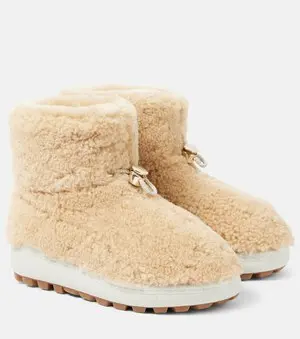 Bogner Chamonix S 13 Shearling Snow Boots - Neutrals