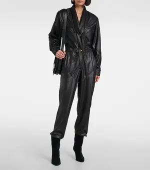 Isabel Marant Faux Leather Jumpsuit