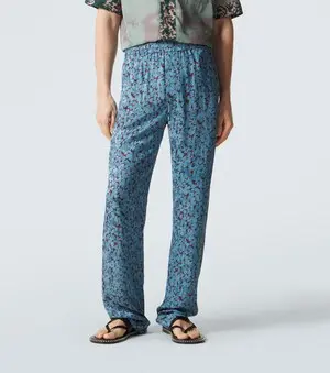 Dries Van Noten Printed Straight Leg Trousers