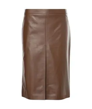 TOD'S Leather Pencil Skirt - Brown