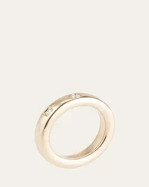 Pomellato Iconica 18k Diamond Band Ring - Rose Gold