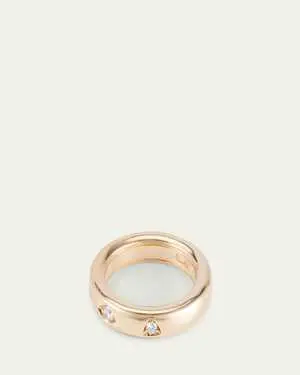 Pomellato Iconica 18k Diamond Band Ring - Rose Gold