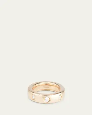 Pomellato Iconica 18k Diamond Band Ring - Rose Gold