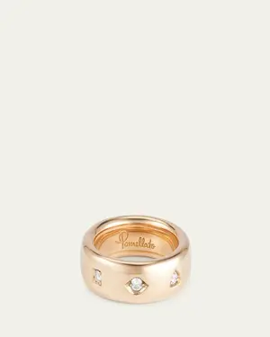 Pomellato Iconica 18k Diamond Band Ring - Rose Gold