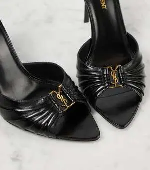 Saint Laurent Babylone Leather Mules