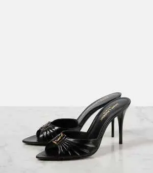 Saint Laurent Babylone Leather Mules