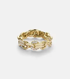 SPINELLI KILCOLLIN Fused Serpens Medium 18kt Ring With Diamonds - Gold