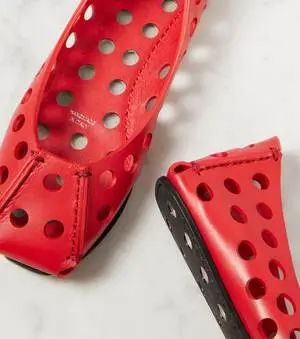 Alaïa Leather Ballet Flats - Red
