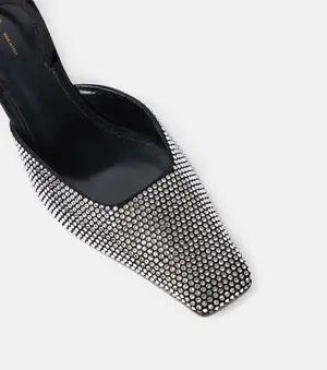 Khaite Roosevelt Embellished Leather Slingback Pumps