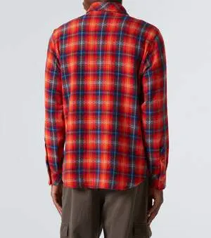 GOD'S TRUE CASHMERE Checked Cashmere Shirt - Red
