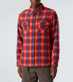 GOD'S TRUE CASHMERE Checked Cashmere Shirt - Red