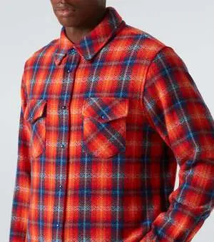 GOD'S TRUE CASHMERE Checked Cashmere Shirt - Red