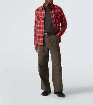 GOD'S TRUE CASHMERE Checked Cashmere Shirt - Red