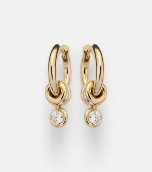 SPINELLI KILCOLLIN Zahra Micro 18kt Hoop Earrings With Diamonds - Gold