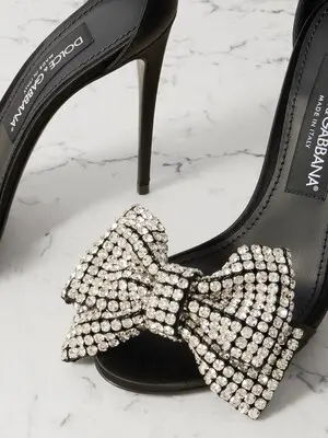 Dolce & Gabbana Crystal-embellished Satin Pumps