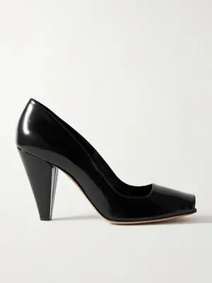 Khaite Cedar Glossed-leather Pumps