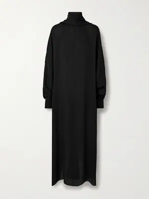 Khaite Lexi Open-back Tie-neck Silk-chiffon Maxi Dress