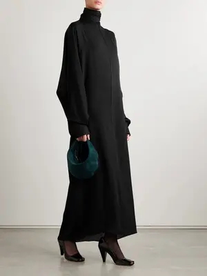 Khaite Lexi Open-back Tie-neck Silk-chiffon Maxi Dress