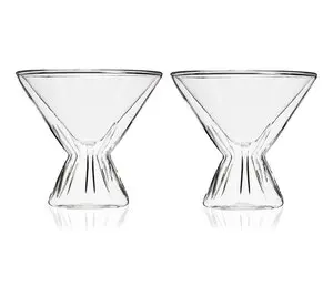 VISKI Double Walled Martini Glasses Set Of 2 - One-color