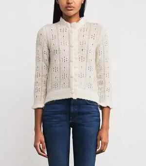 DÔEN Alpaca-blend Claudie Cardigan - Ivory