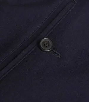 Isaia Wool-cashmere Blend Drawstring Trousers - Navy