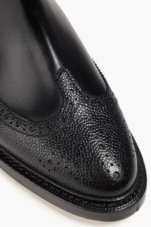 Thom Browne Perforated Leather Knee Boots