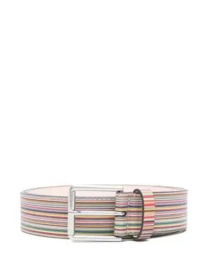 Paul Smith Striped Leather Belt Multicolour