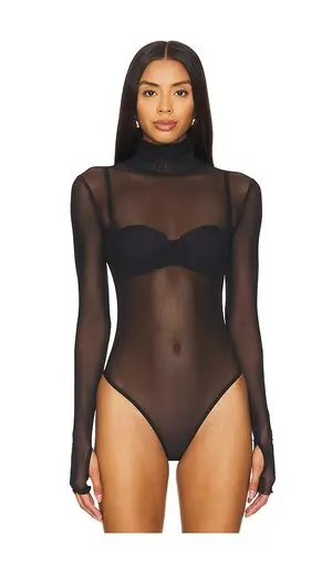 Superdown Twila Sheer Bodysuit