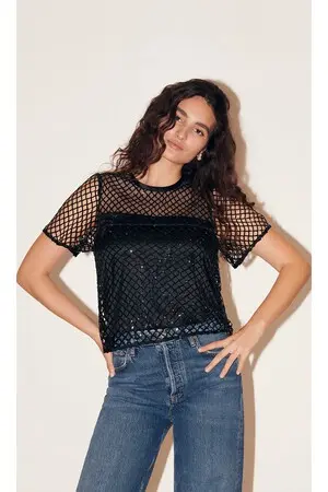 Saylor Alix Sequin Top