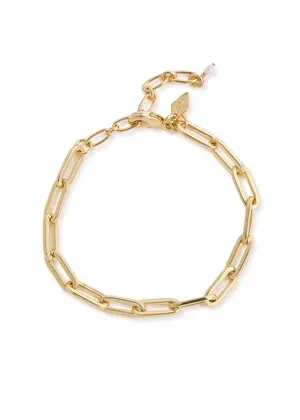 Anni Lu 18kt -plated Chain Bracelet With Pearl Charm - Gold