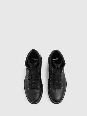 REISS Nubuk Ashdown Leather Hiking Boots
