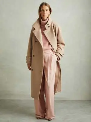 REISS Prim Wool-blend Double-breasted Coat