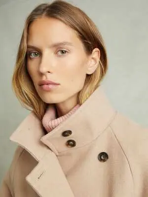 REISS Prim Wool-blend Double-breasted Coat