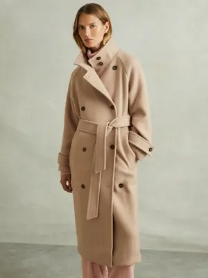 REISS Prim Wool-blend Double-breasted Coat
