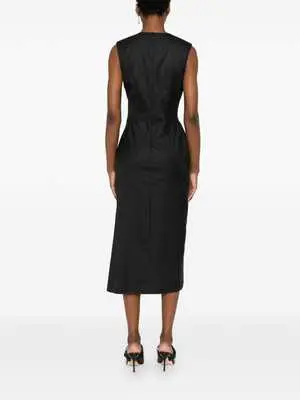 Alexander McQueen Pinstriped Midi Dress