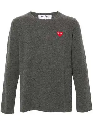 Play Comme Des Garcon Round Neck Sweaters For Women