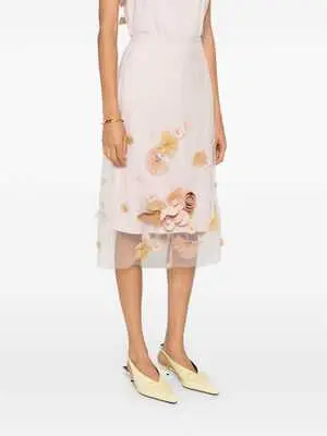 Viktor & Rolf Floral-appliqué Midi Skirt