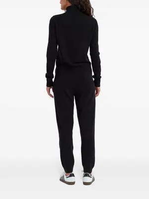 Chinti & Parker Fine-knit Track Pants - Black