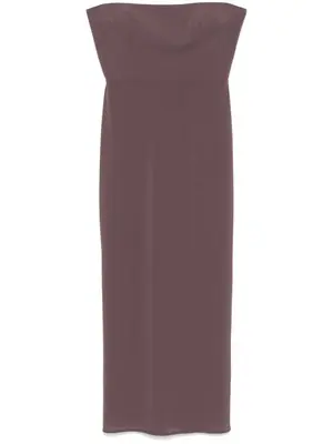 Alex Perry Crepe Strapless Maxi Dress