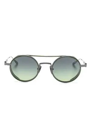 AKONI Eres Round-frame Sunglasses - Silver