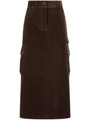 STUDIO TOMBOY Corduroy Cargo Skirt - Brown