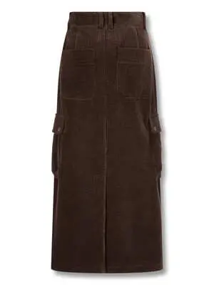 STUDIO TOMBOY Corduroy Cargo Skirt - Brown