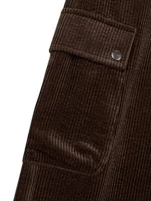 STUDIO TOMBOY Corduroy Cargo Skirt - Brown