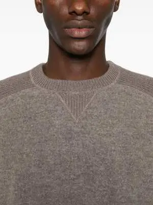 BOSS Panelled Sweater - Brown
