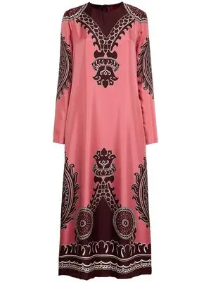 La DoubleJ Printed Flared Dress - Pink
