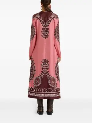 La DoubleJ Printed Flared Dress - Pink