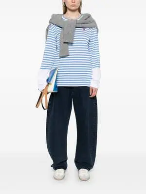 Play Comme Des Garcon Mini Heart-patch T-shirt - Blue