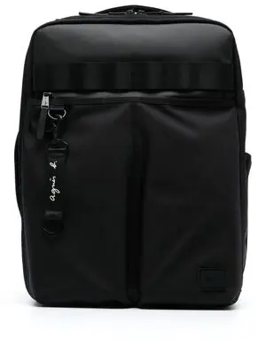 AGNÈS B. Logo-patch Backpack - Black